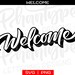 Welcome SVG, Printable PNG, Handwritten Words, 3D Lettering, Clip Art ...