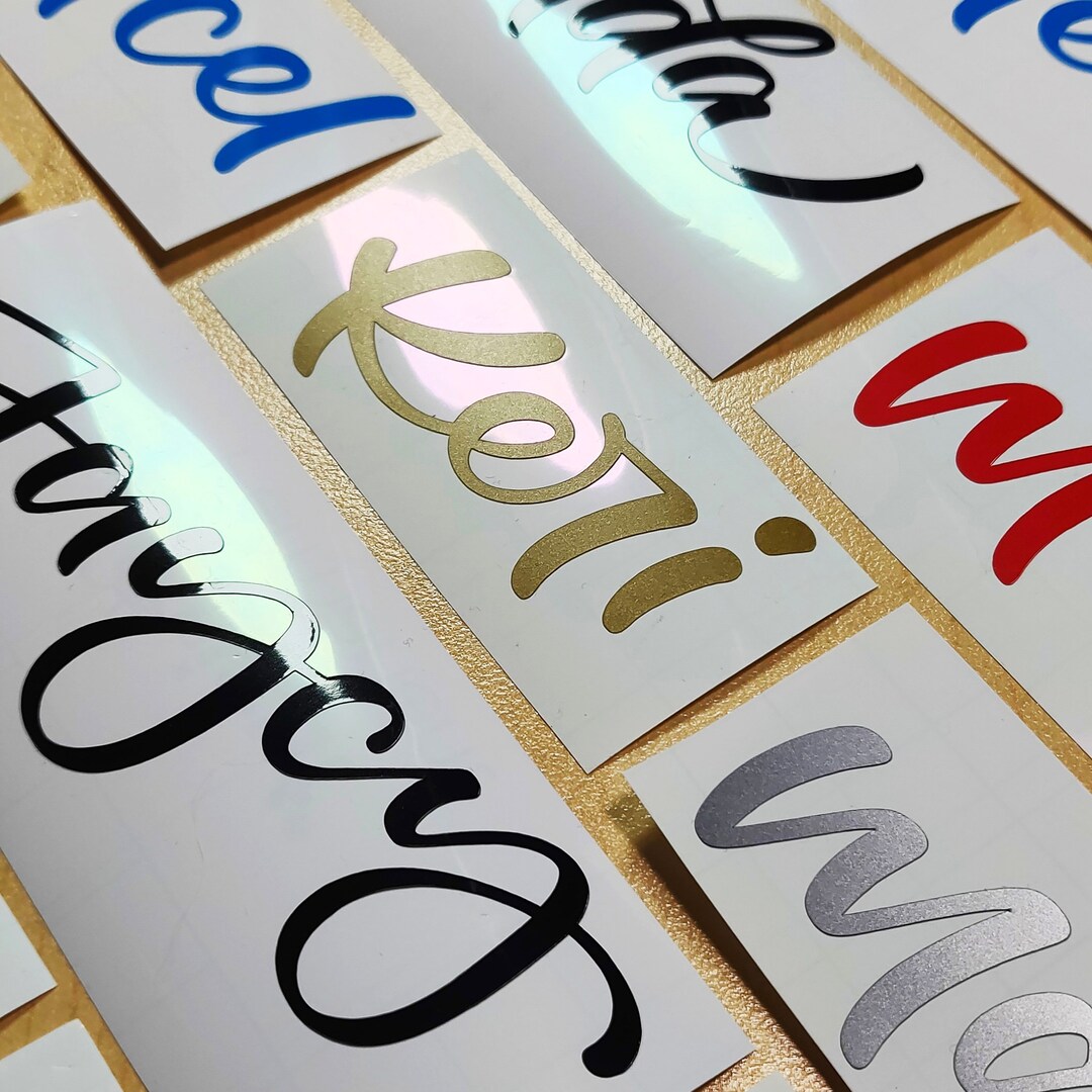 Handwritten Vinyl Lettering, Calligraphy Stickers, Personalized Decals ...