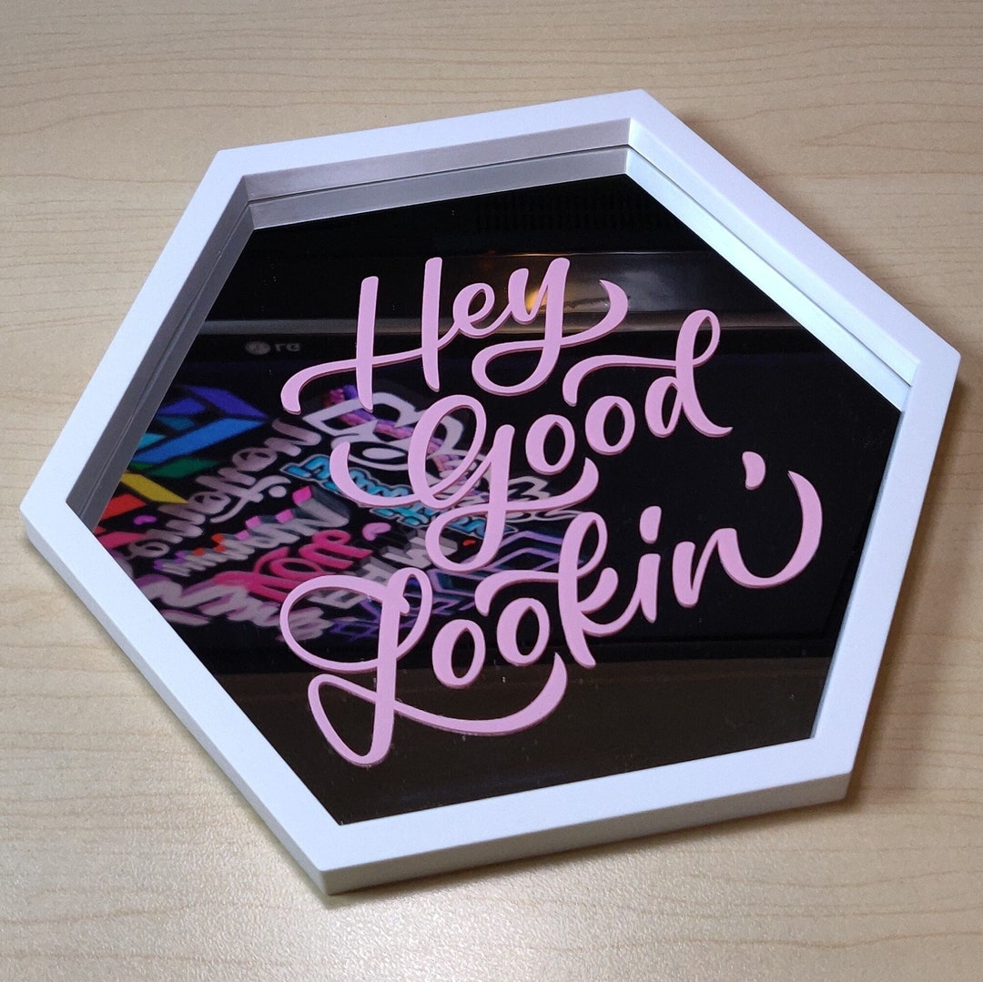 Hey Good Lookin' Vinyl Lettering, Handwritten Stickers, Personalized ...