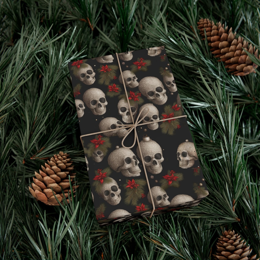 Death and Poinsettias Gift Wrap Papers - Etsy