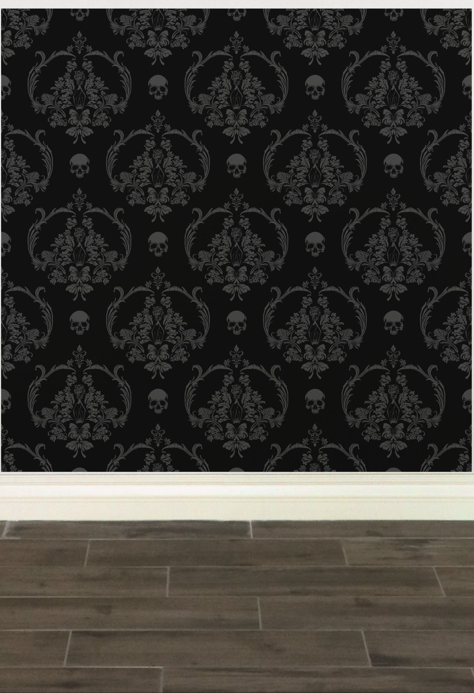 Vampire Bat Grotesque Damask Wallpaper - Etsy