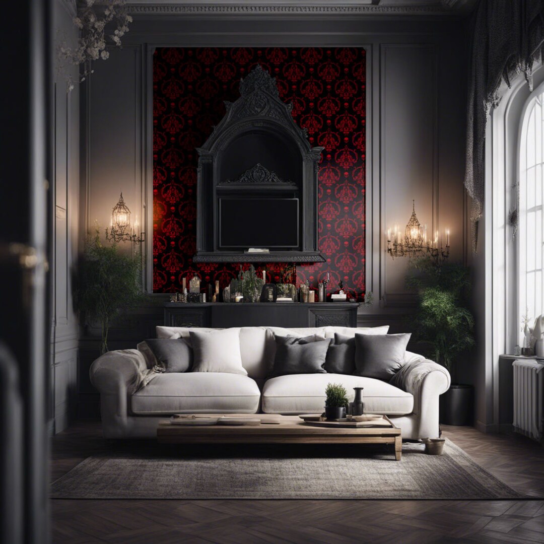 Vampire Bat Grotesque Wallpaper - Etsy