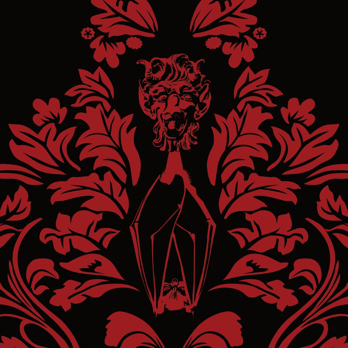 Vampire Bat Grotesque Wallpaper - Etsy