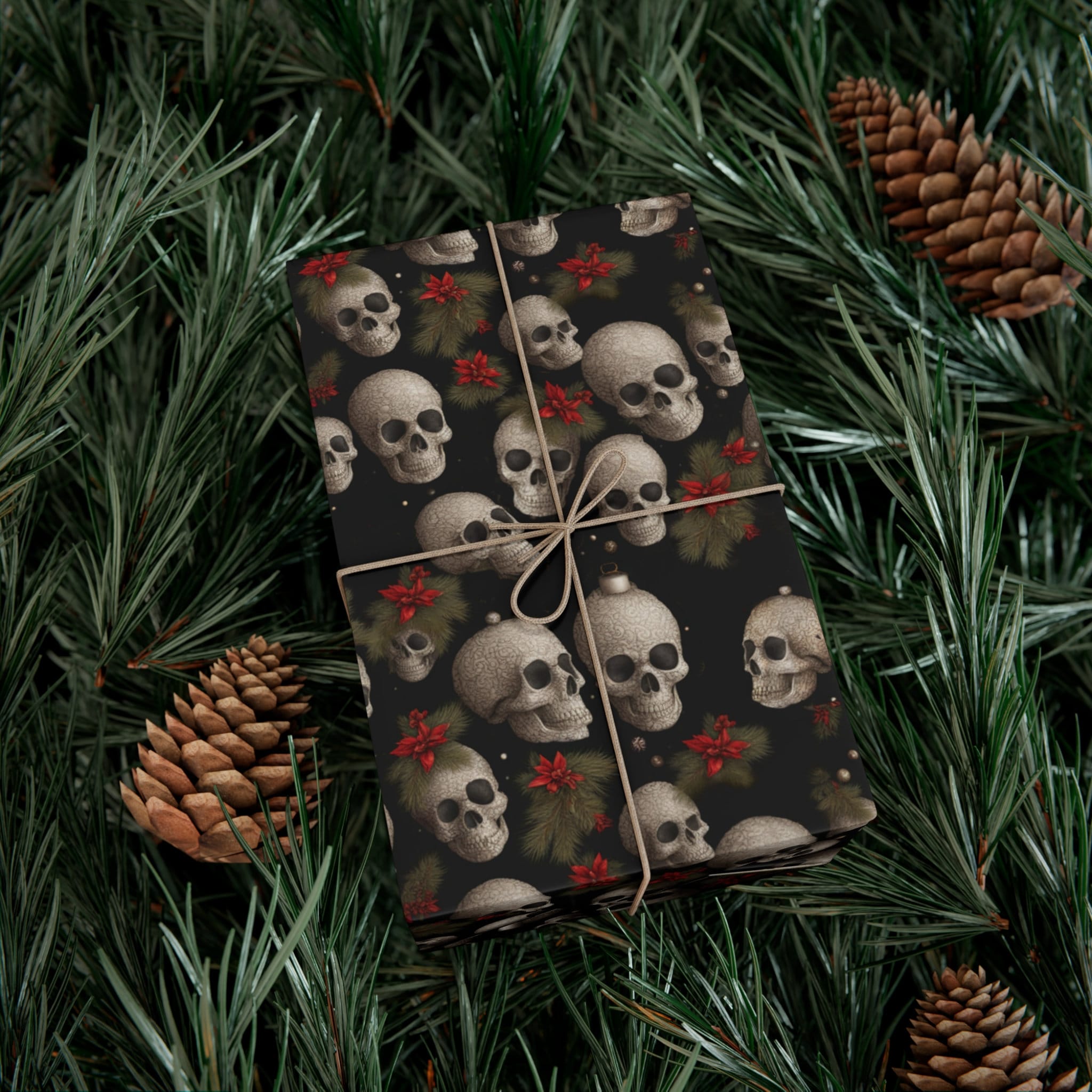 Death and Poinsettias Gift Wrap Papers - Etsy