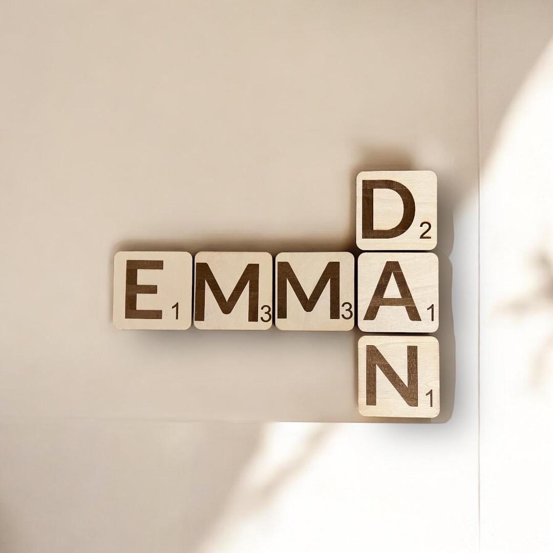 Wooden Scrabble Wall Tile Letters Customise Your Wall With Our Laser ...