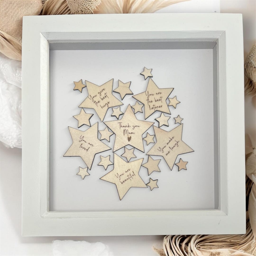 Personalised Wooden Star Frame – A Thoughtful Gift for Any Occasion - Etsy