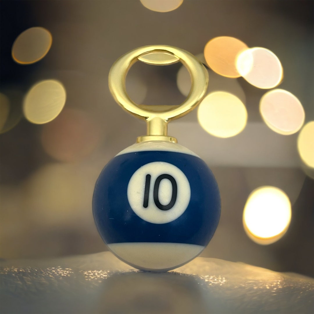 Blue No.10 Pool Ball Bottle Opener - Gold Finish - Etsy