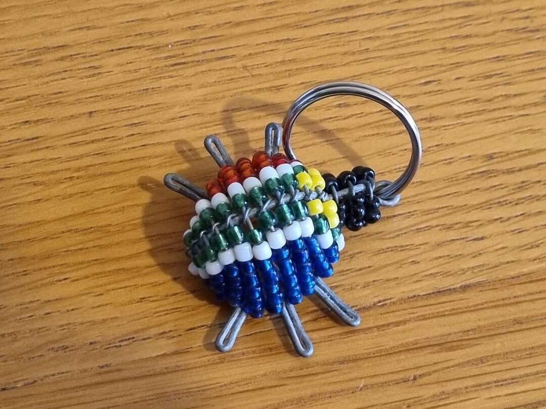 South African Flag Bug Beetle Keyring Handmade Unique South African Art ...
