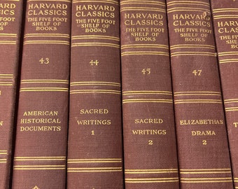 Harvard Classics Five-foot Shelf of Books Red Covers 1909-1910: NOT ...