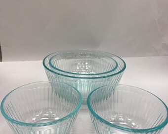 Pyrex Ribbed Bowls - Etsy