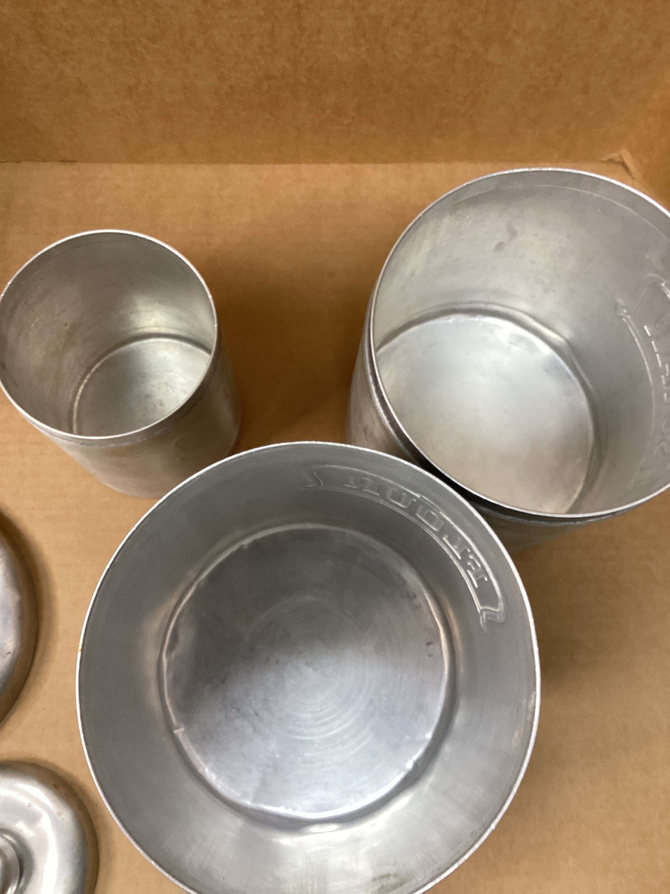 Vintage Hostess Ware Tin Canister, Mid Century Heller Aluminum Flour ...