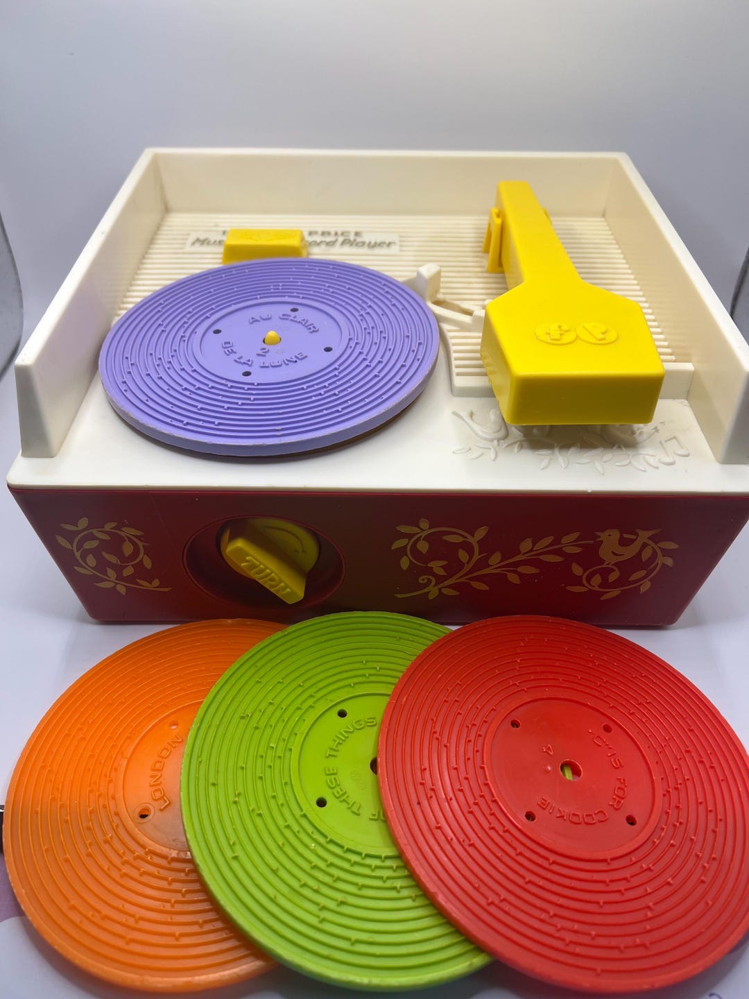 Vintage Fisher Price Music Box Record Player 1971 #995 Has 4 Mini ...