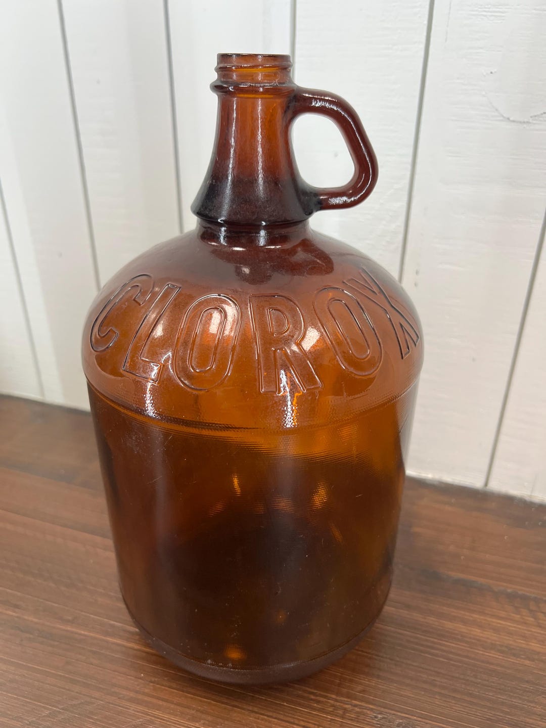 Vintage Amber Glass Clorox Jug - 1 Gallon - Etsy