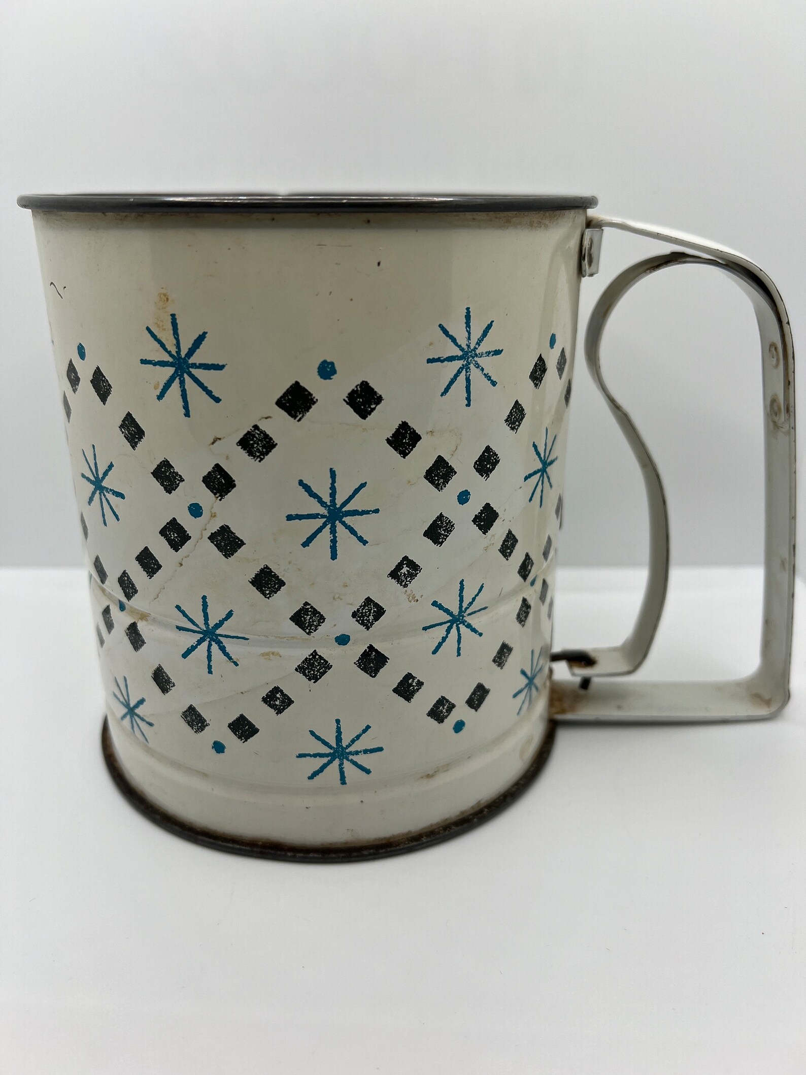 Vintage Atomic Turquoise Starburst Androck Flour Sifter 1954. - Etsy