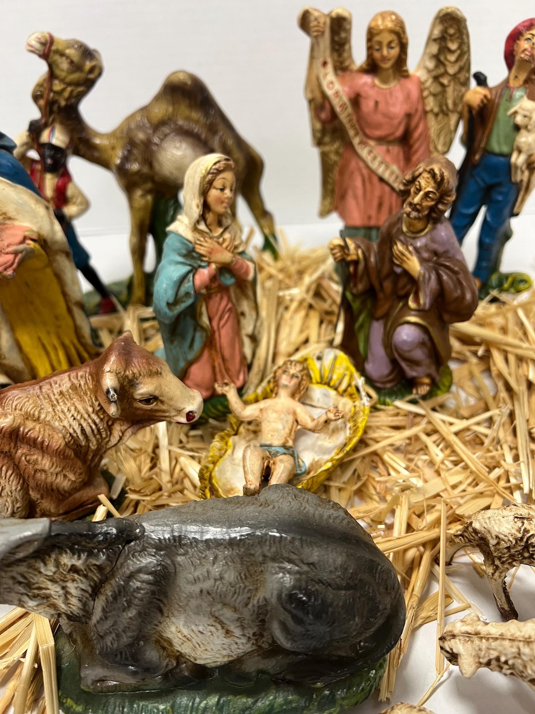 Vintage Made in Italy Nativity Set. 19 Pieces. the Colors of This ...