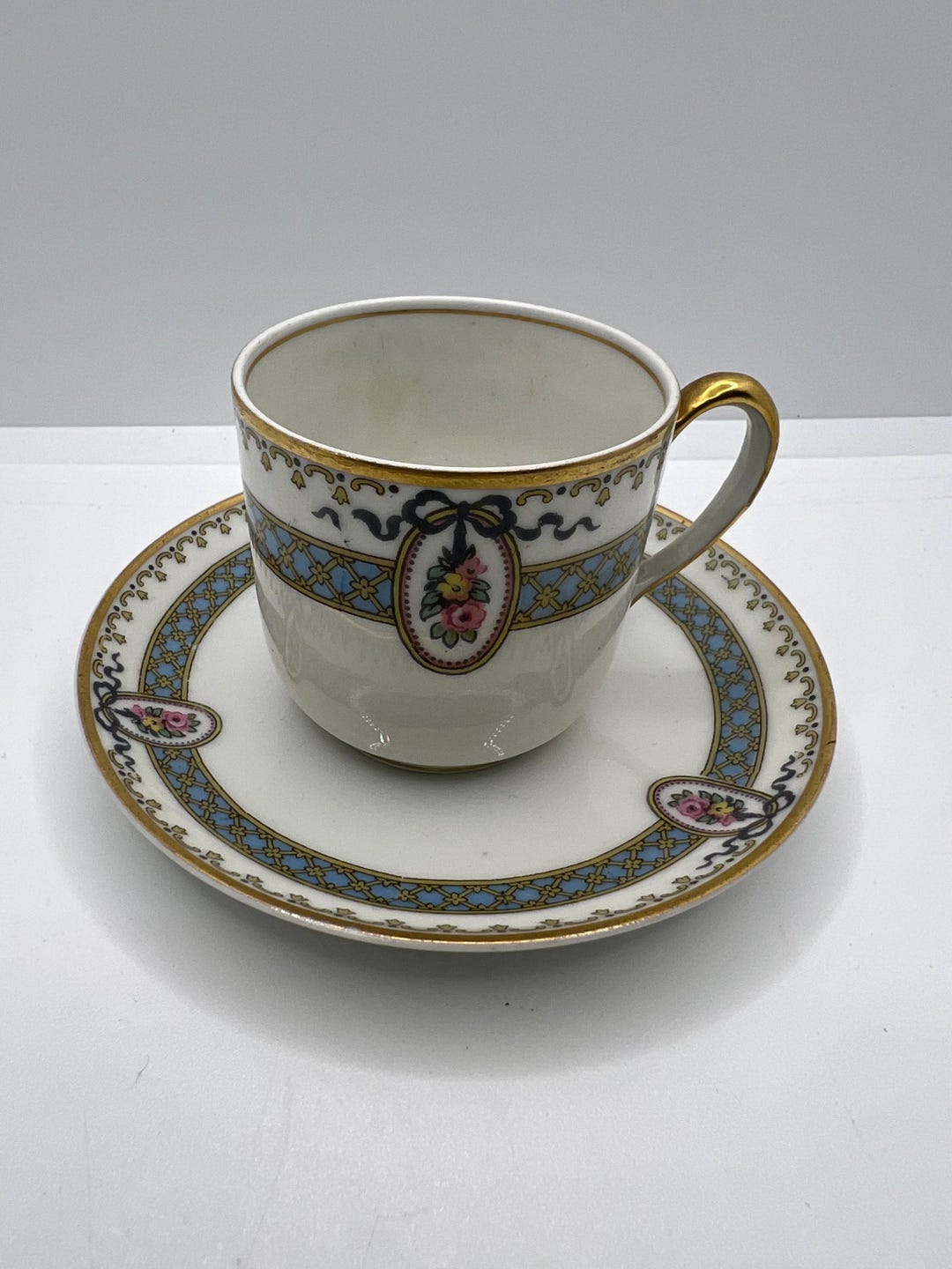Limoges PL France M. Redon Limoges Espresso Cup and Saucer Gold Trim ...