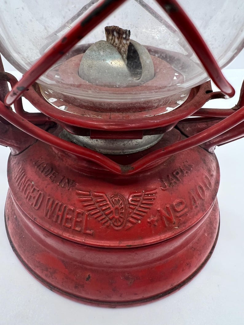 Vintage Winged Wheel Red Lantern - Made in Japan No. 400 - Etsy
