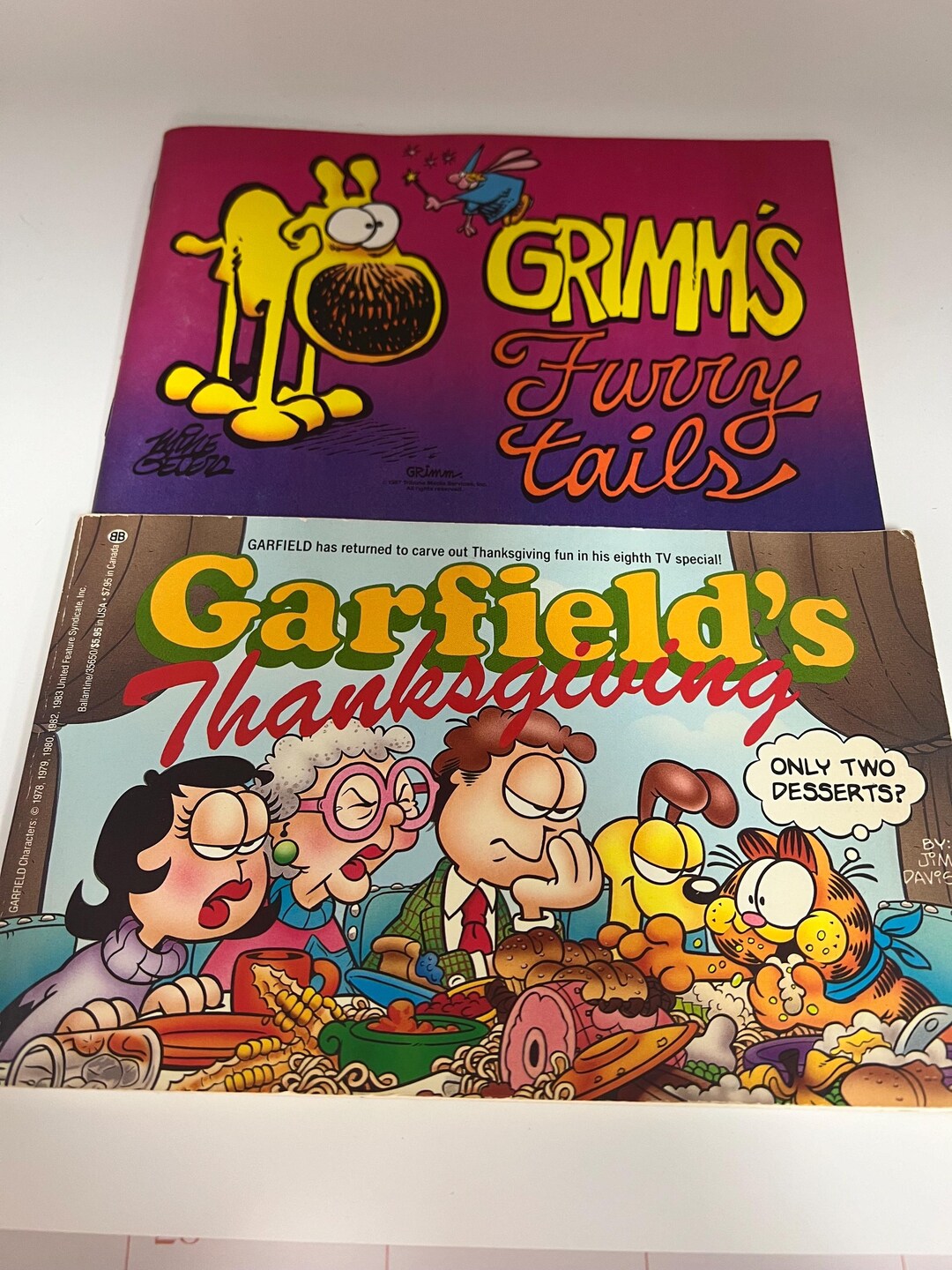 Vintage 80s Garfield Thanksgiving and Grimm’s Furry Tails Comic Book in ...
