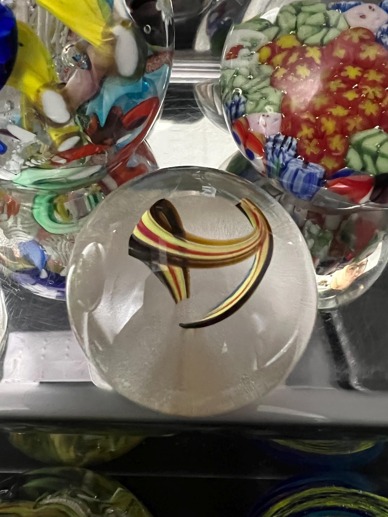 Vintage Art Deco Glass Paperweights, Dove & Floral Design - Etsy