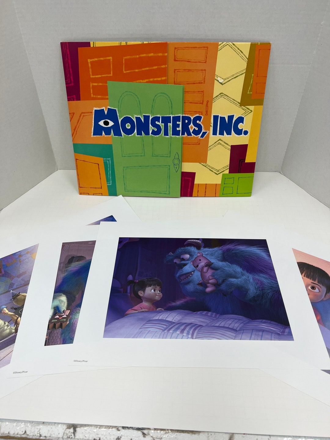 Disney PIXAR. Monsters, Inc. Exclusive Lithograph Portfolio Set. 4 ...