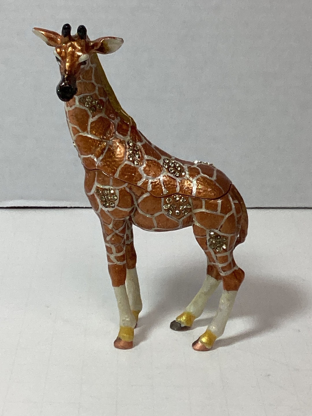 Giraffe Trinket Box. 5 Inches Tall and 2.5 Inches Across Copper Color ...