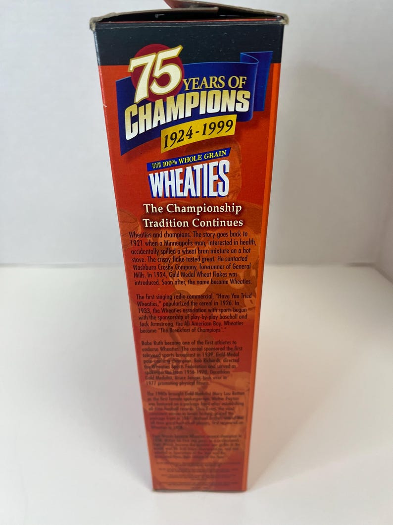 Vintage 1999 75th Anniversary of Wheaties With the Michael Jordan on ...