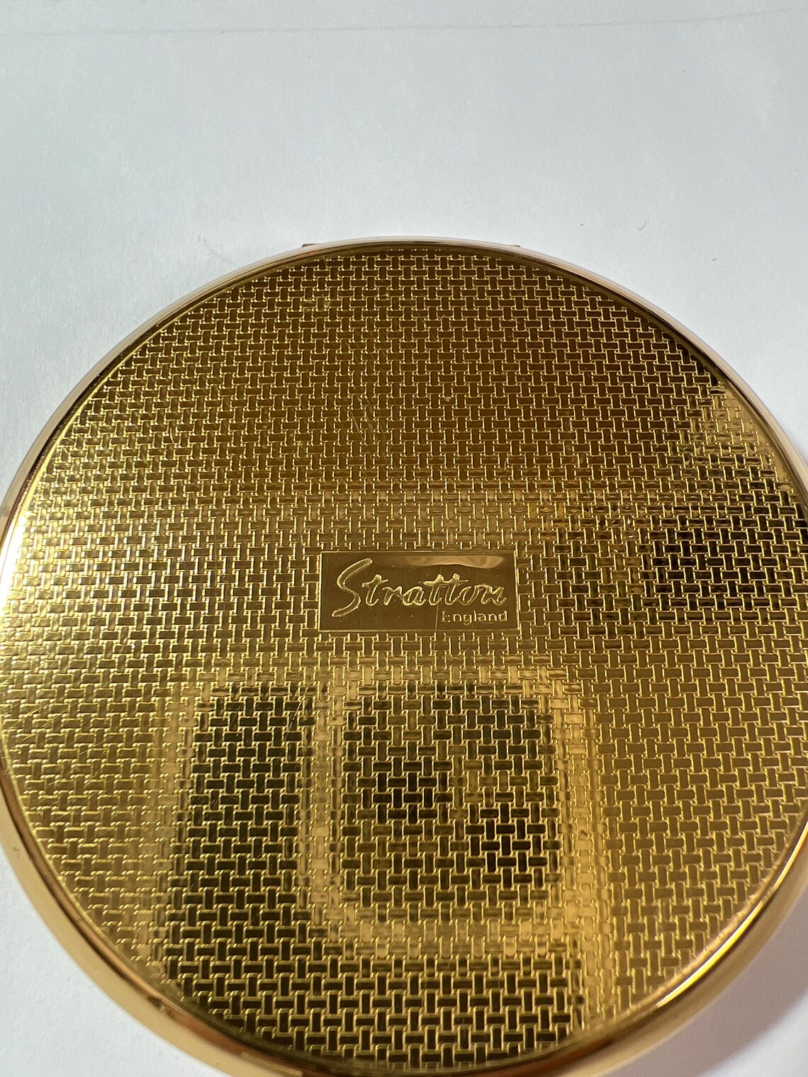Vintage Stratton England Powder Compact Orange and Black Enamel 1990s ...