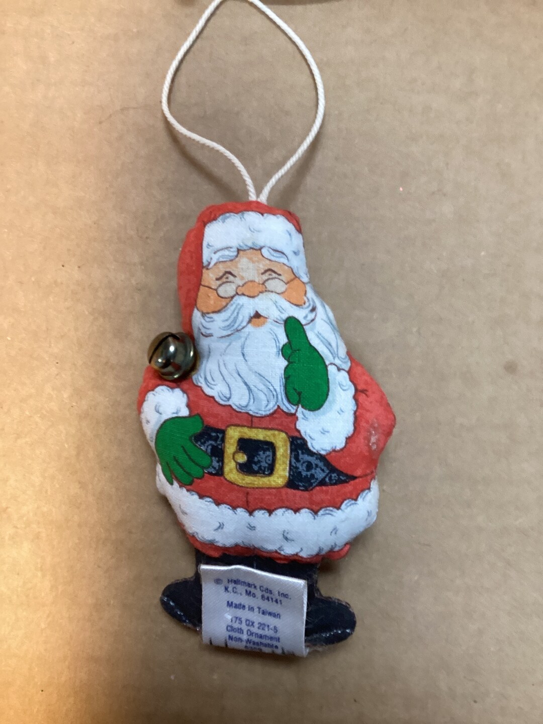 Vintage Cloth Santa Christmas Ornament Used but Still in Very Good ...