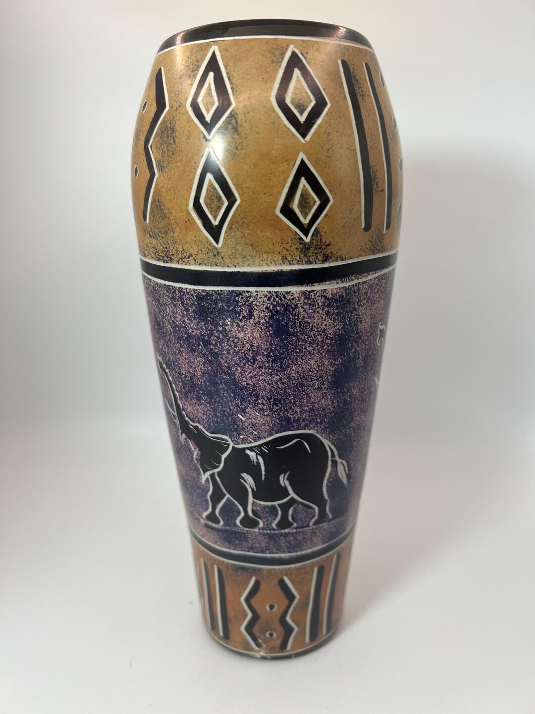 Vintage African Soapstone Vase: Hand Carved Pottery, 8" Tall - Etsy