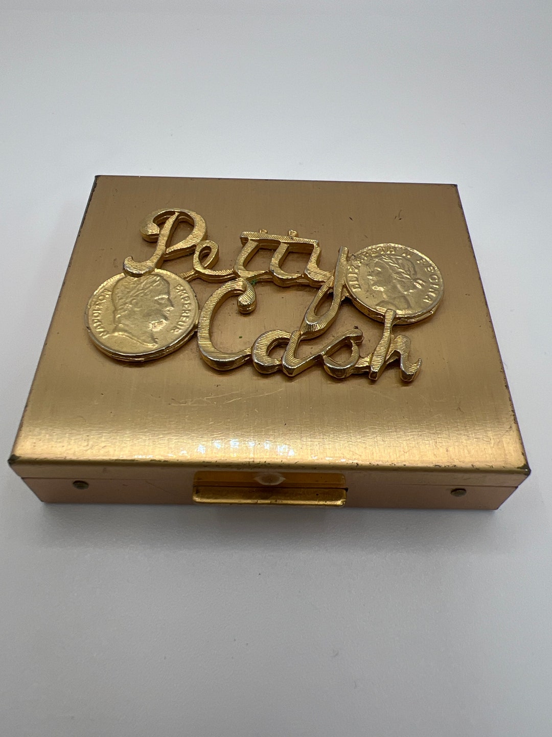 Vintage Brass Petty Cash Container With Bill Clip Pocket Size - Etsy