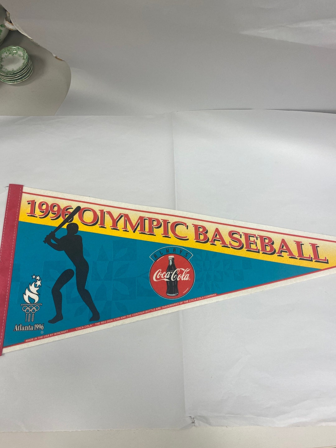 1996 Atlanta Olympic Baseball Pennant Flag 30 Inches Long. Great ...