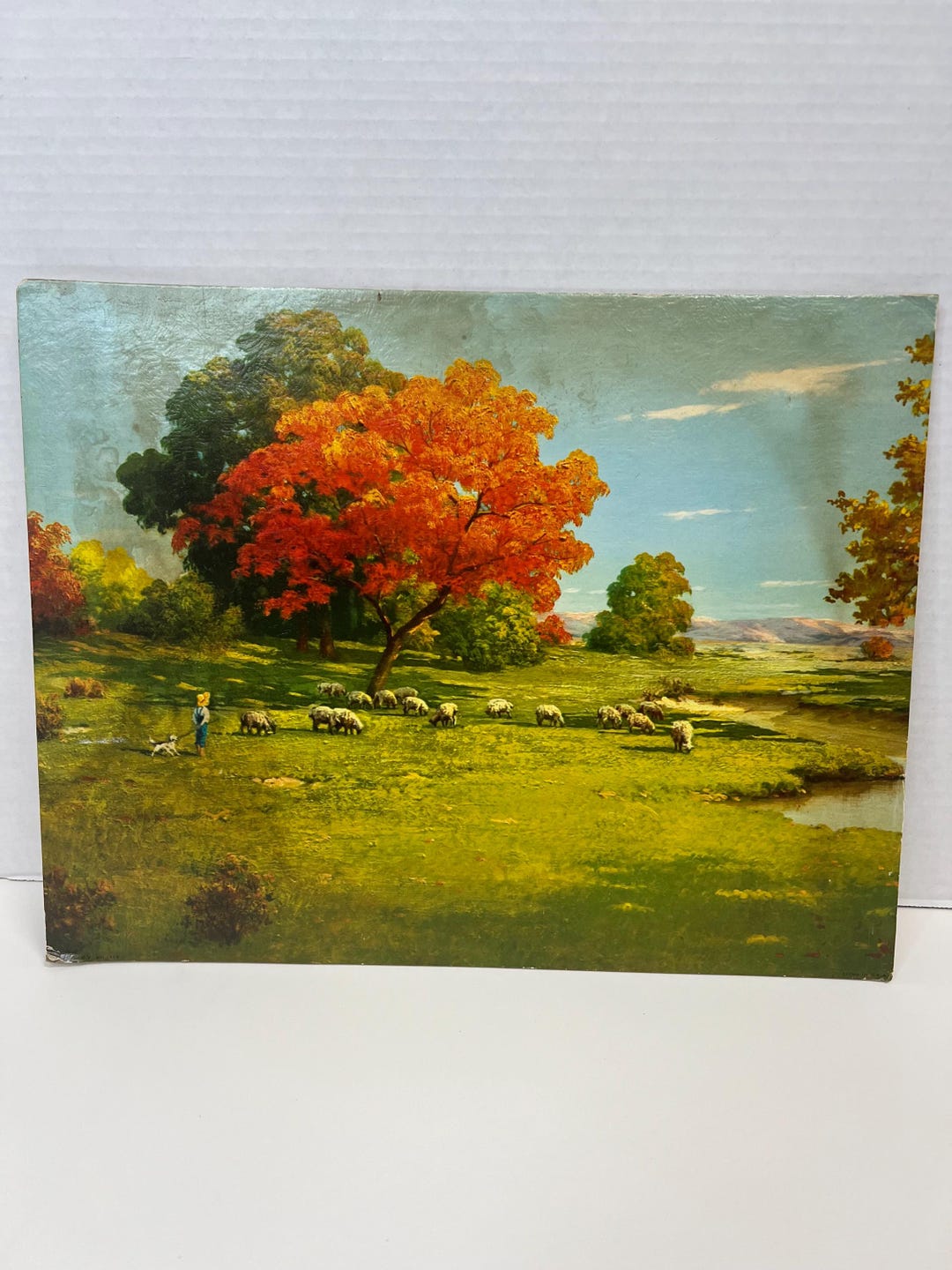 Vintage "little Shepherd" Lithograph Print: Fall Sylvan Scene, 11x14 - Etsy