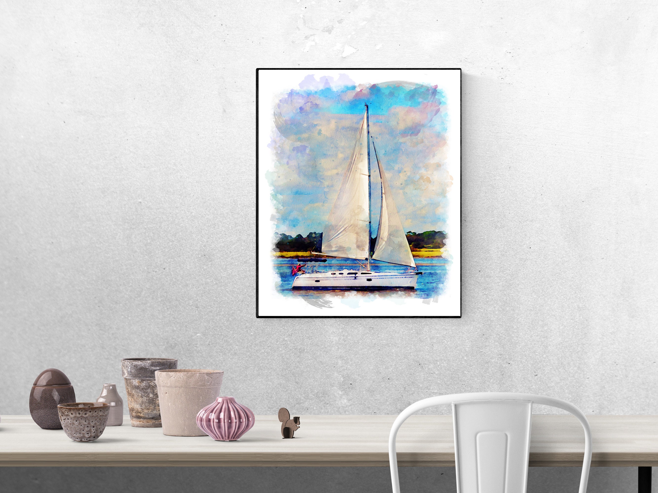 Custom Boat Portrait Boat Painting Personalized Boat - Etsy