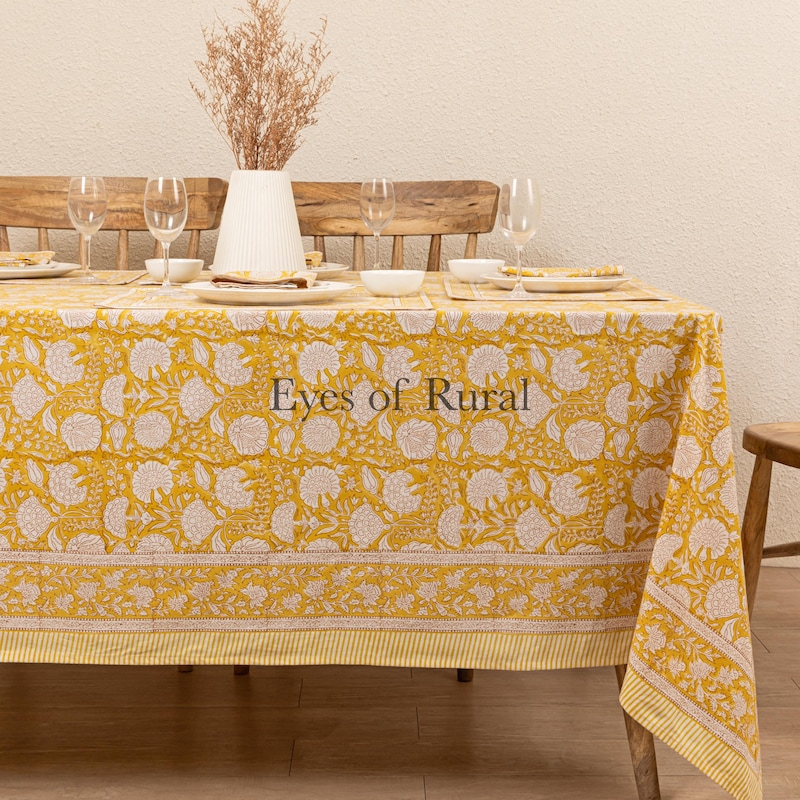 Block Print Tablecloth - Etsy