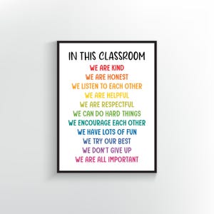 In This Classroom Poster | Positive Decor | Classroom Print - Etsy