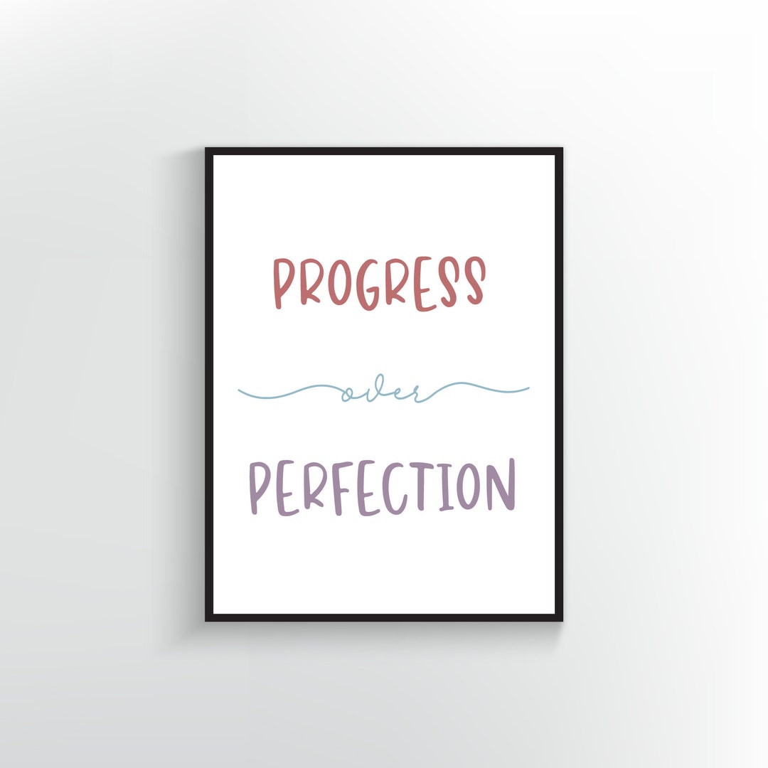 Progress Over Perfection Print | Teacher Decor | Classroom Poster - Etsy