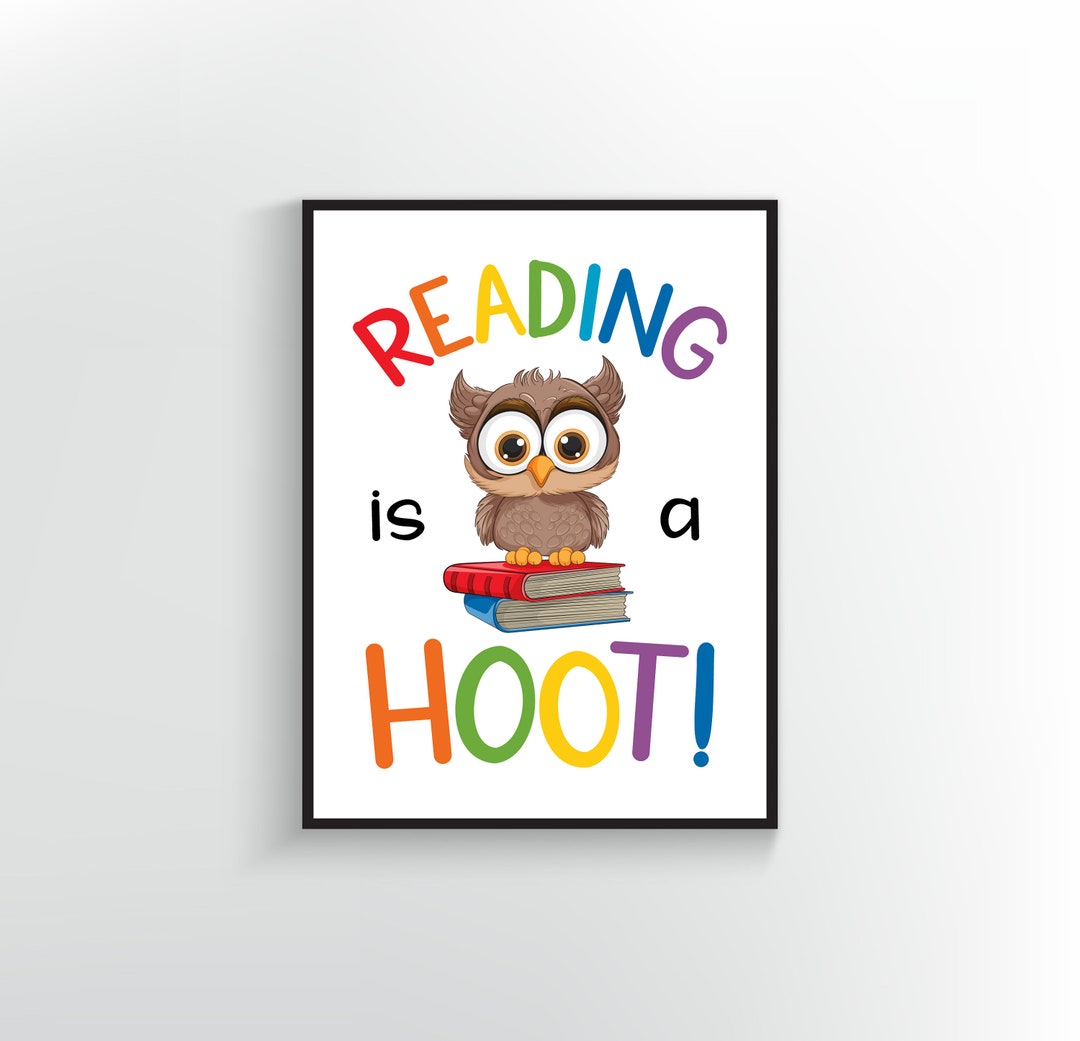 Reading is a Hoot Print | Teacher Decor | Classroom Poster - Etsy