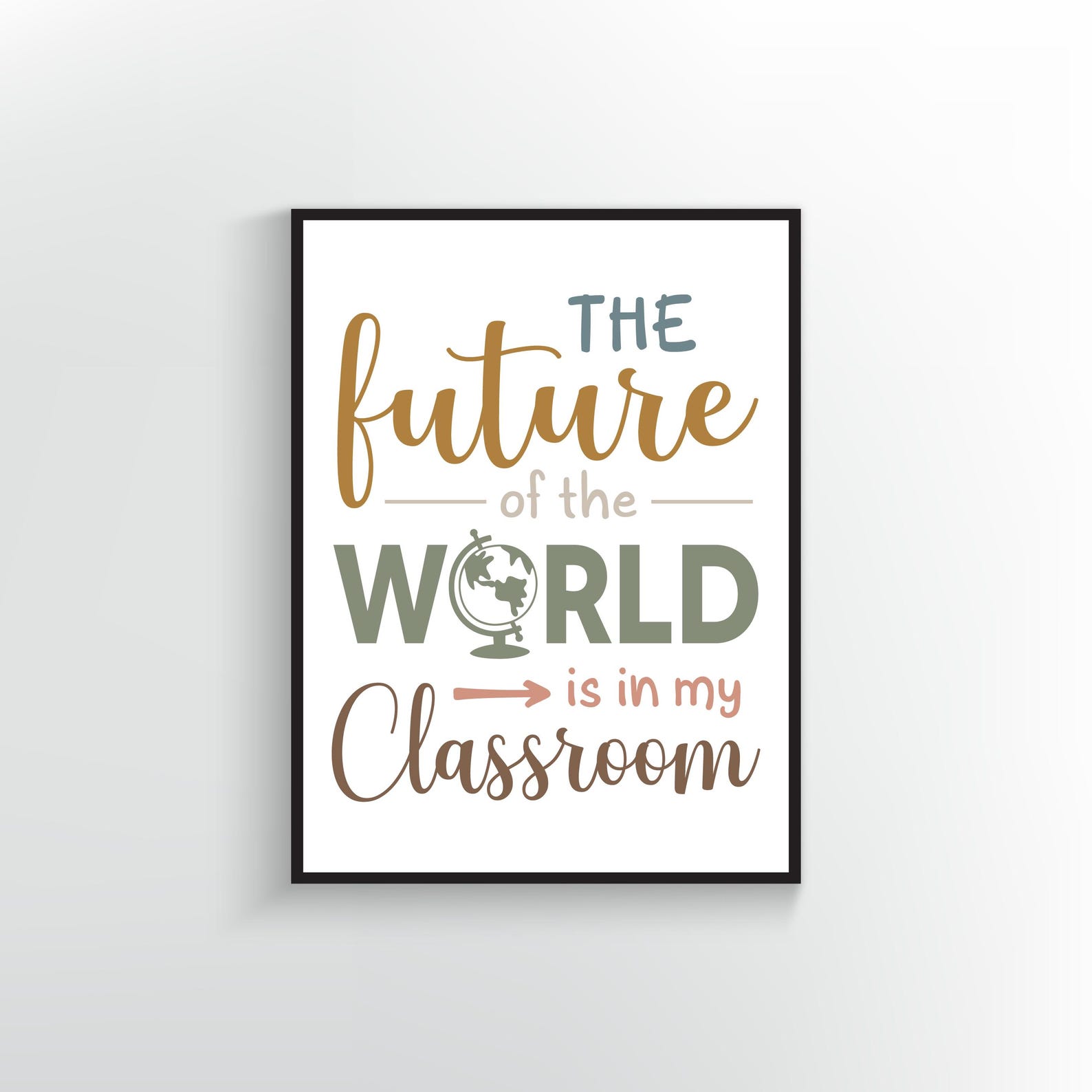 The Future of the World is in My Classroom | Teacher Decor | Print or ...