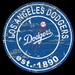 24 Round Los Angeles Dodgers Baseball Sports Sign Wood Made in the USA ...