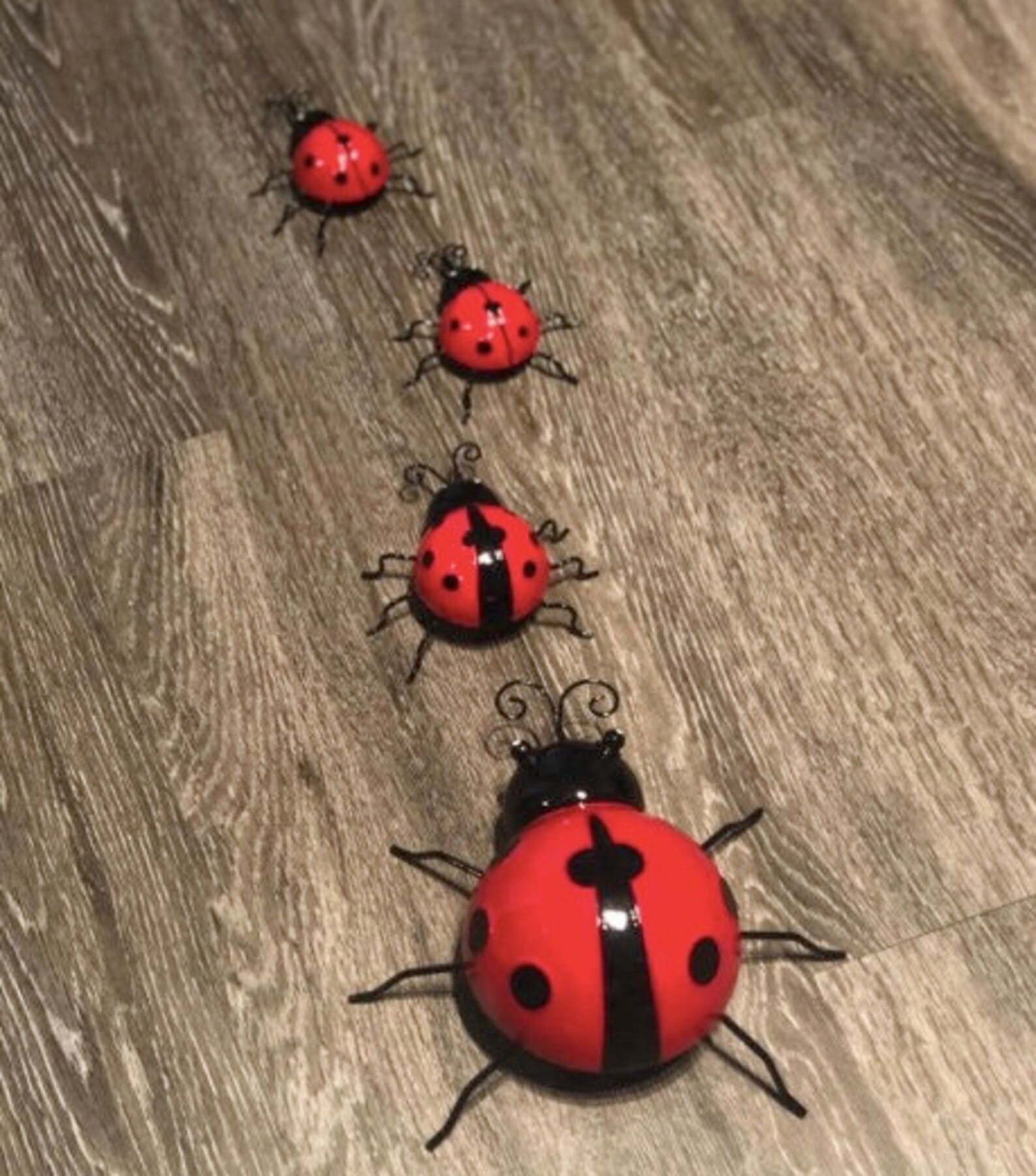 Metal Ladybug Garden Decorations With Red and Black Spot - Etsy