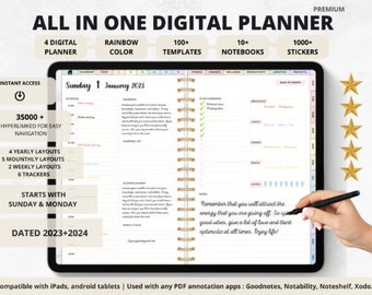 2022-2023 Digital Student Planner, Goodnotes Compatible, Landscape ...