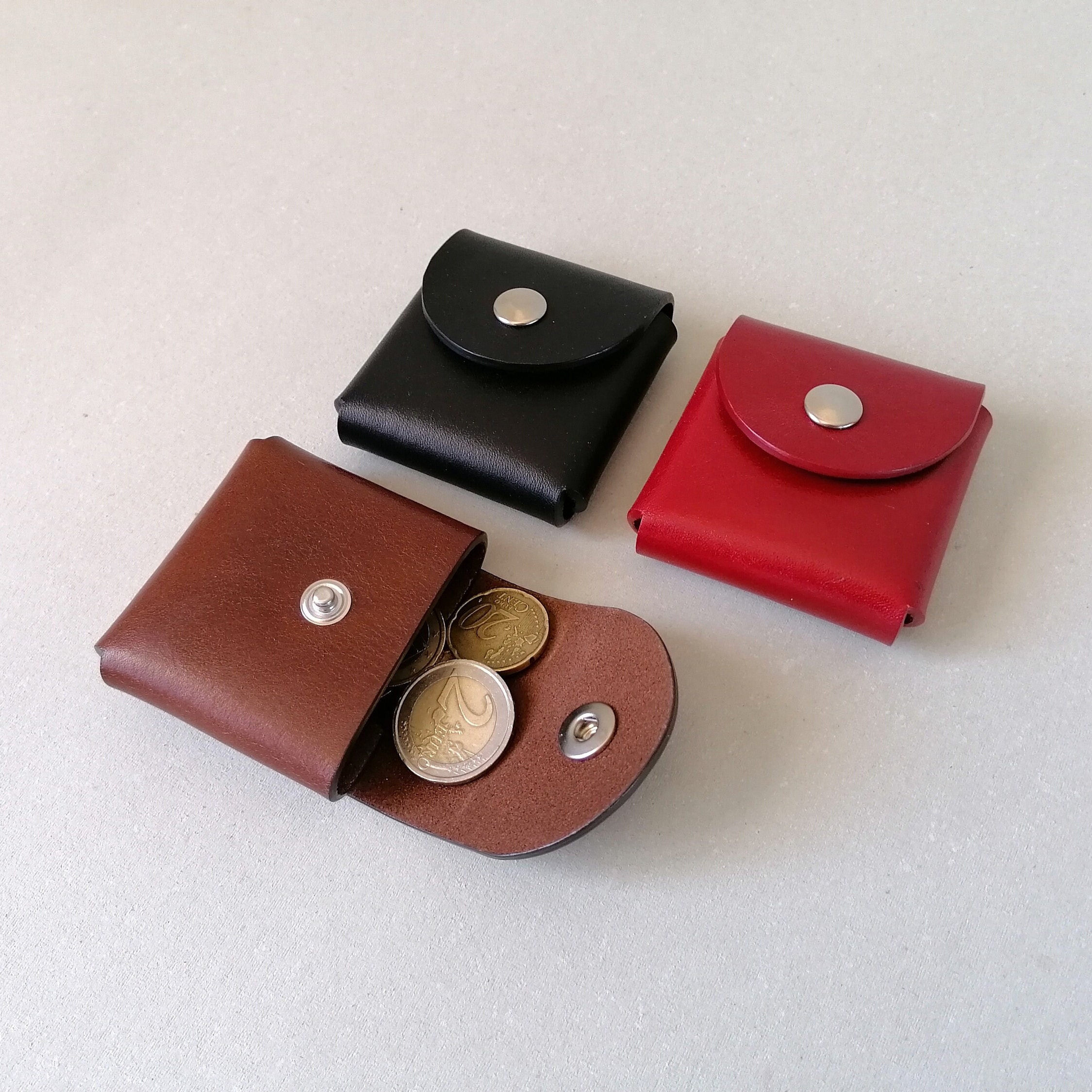 Tuscan Leather Coin Purse Handmade in Italy Gift Idea for - Etsy