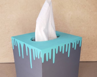 Painted Tissue Box - Etsy