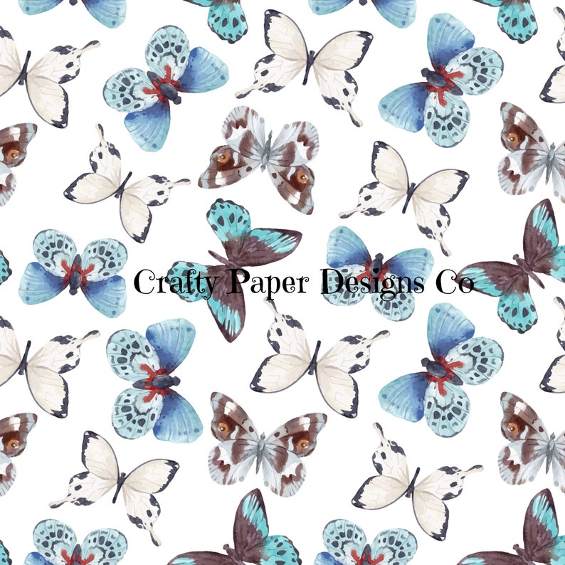 Butterflies Digital Paper Digital Paper Butterflies Paper - Etsy