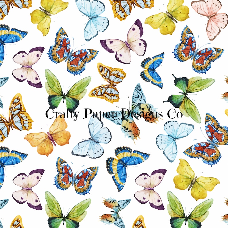 Butterflies Digital Paper Digital Paper Butterflies Paper - Etsy