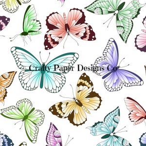 Butterflies Digital Paper Digital Paper Butterflies Paper - Etsy