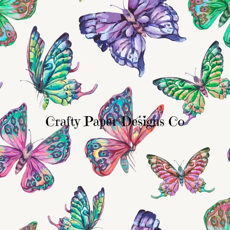 Butterflies Digital Paper Digital Paper Butterflies Paper - Etsy