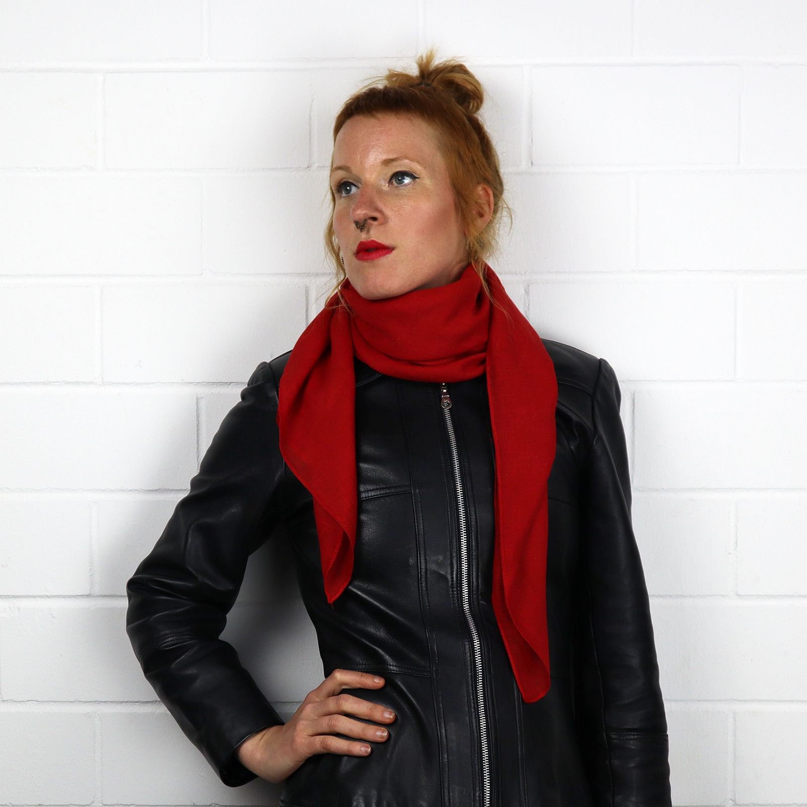 Red Biker Scarf Neck Scarf Red Biker Motorcycle Light - Etsy