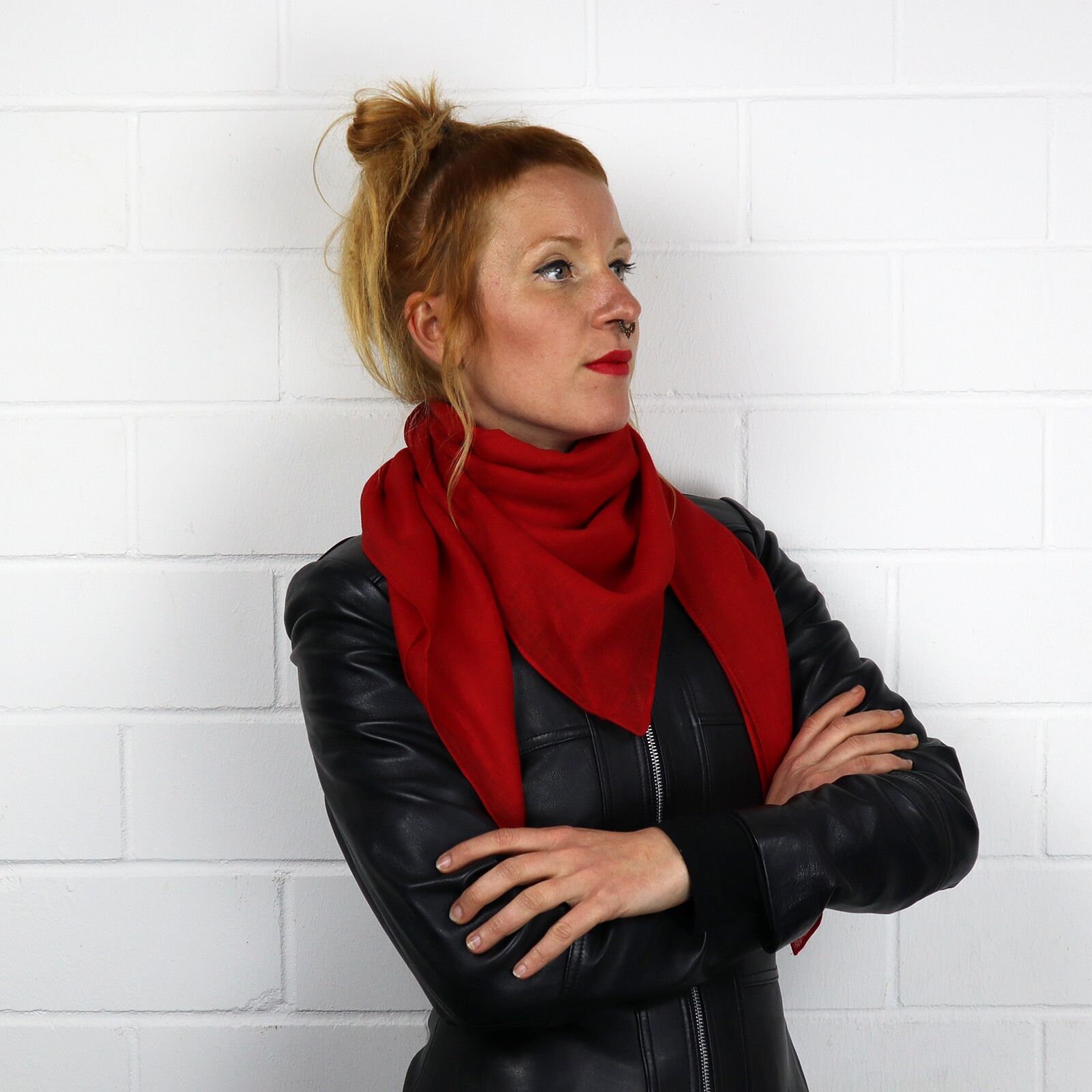 Red Biker Scarf Neck Scarf Red Biker Motorcycle Light - Etsy