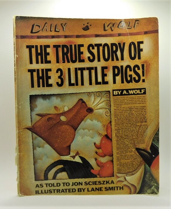 The True Story of the 3 Little Pigs by Jon Scieszka 1996 - Etsy